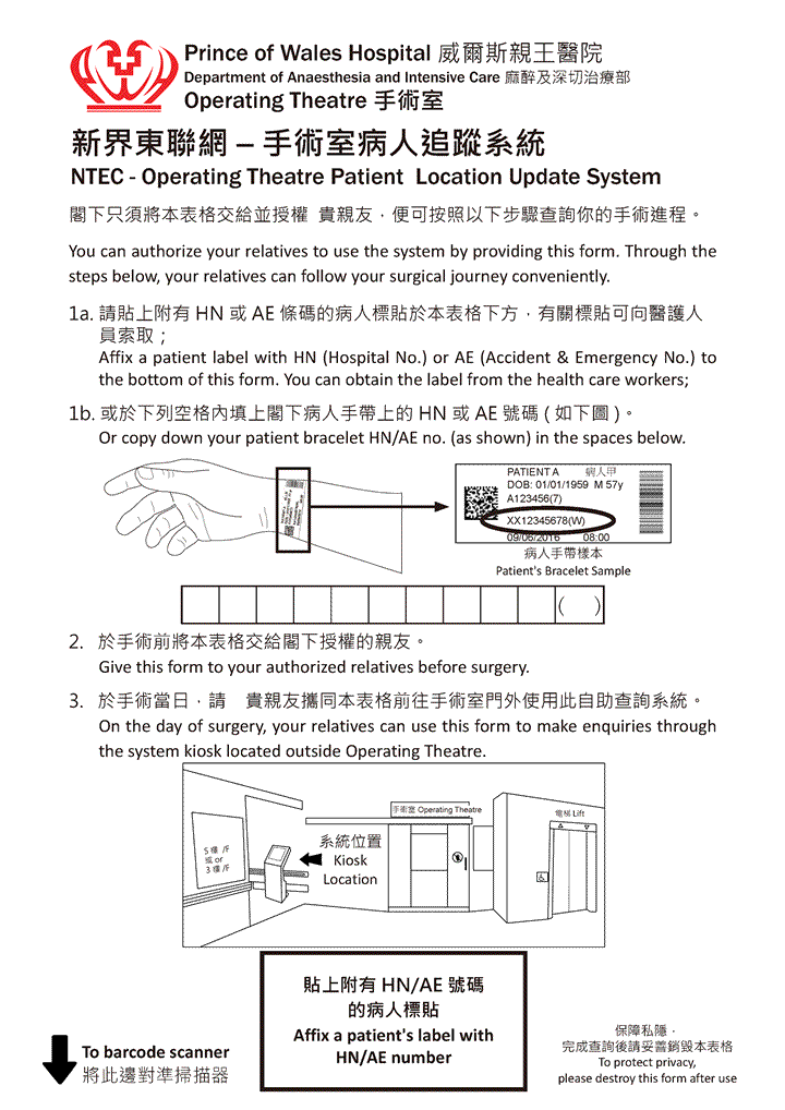 NTEC Operating Theatre Patient Location Update System